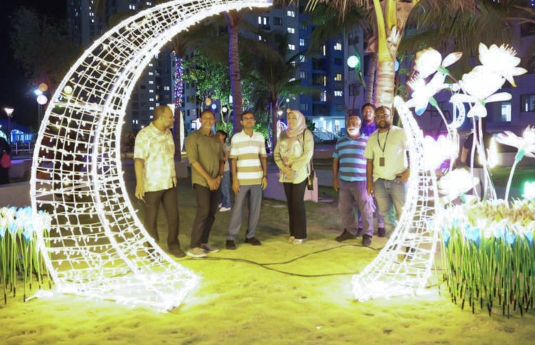 Male' City festively lit up for Fitr Eid with STELCO's initiative